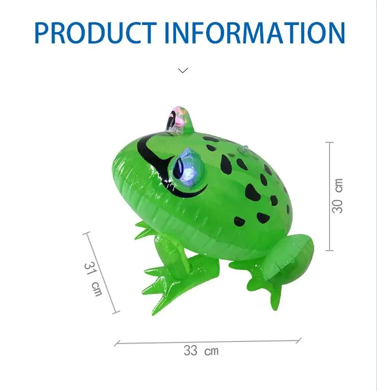 Large Inflatable Frog Blow Up Toy Animal Inflatable Shinning Eyes ...
