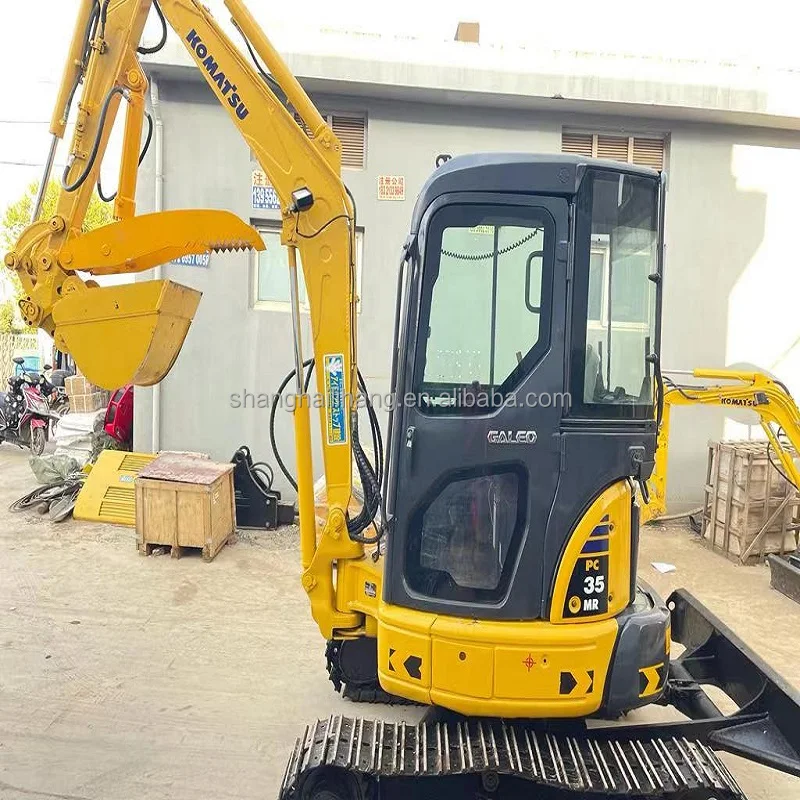 Used Mini Excavator With Thumb Bucket 3ton Komatsu Pc35mr Japan Second Hand Machine ...