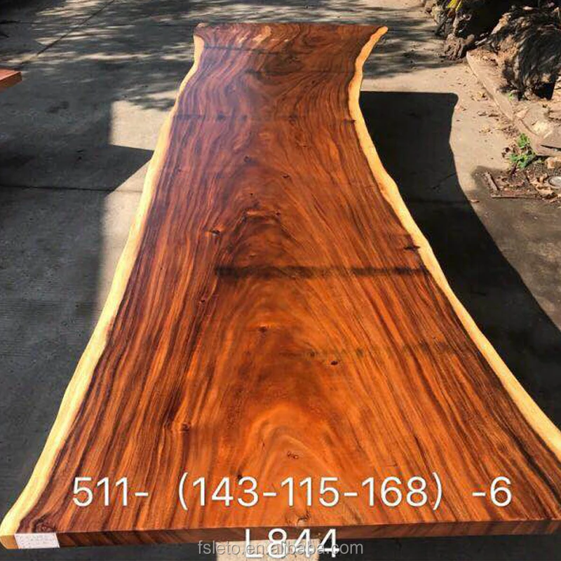 Long Rain Tree Slab Kiln-Dried South American Walnut Slab