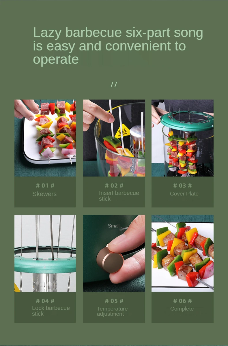 Metal Vertical Portable Electric Bbq Grill Smokeless No Charcoal Auto ...