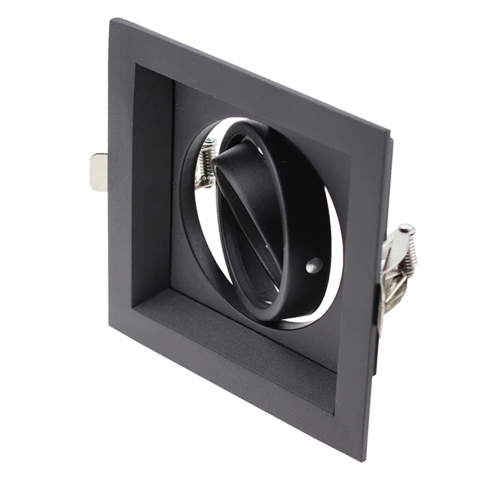 Square Embedded LED Ceiling Trim Rings - MR16 Halogen Fittings