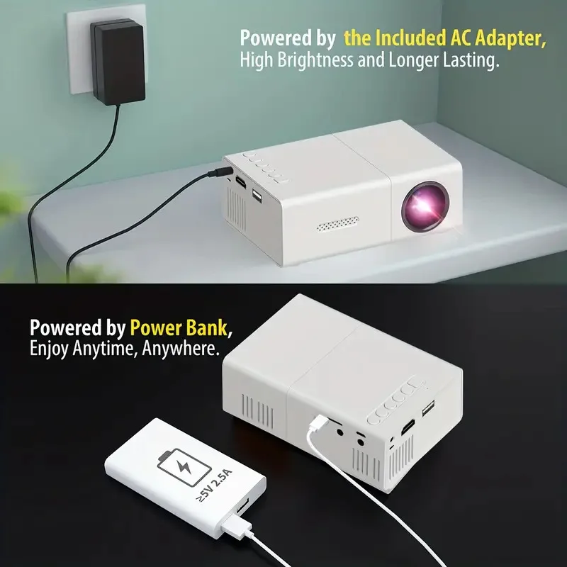 Portable M100 Micro Mini Projector - 3D 4K HD USB Projector