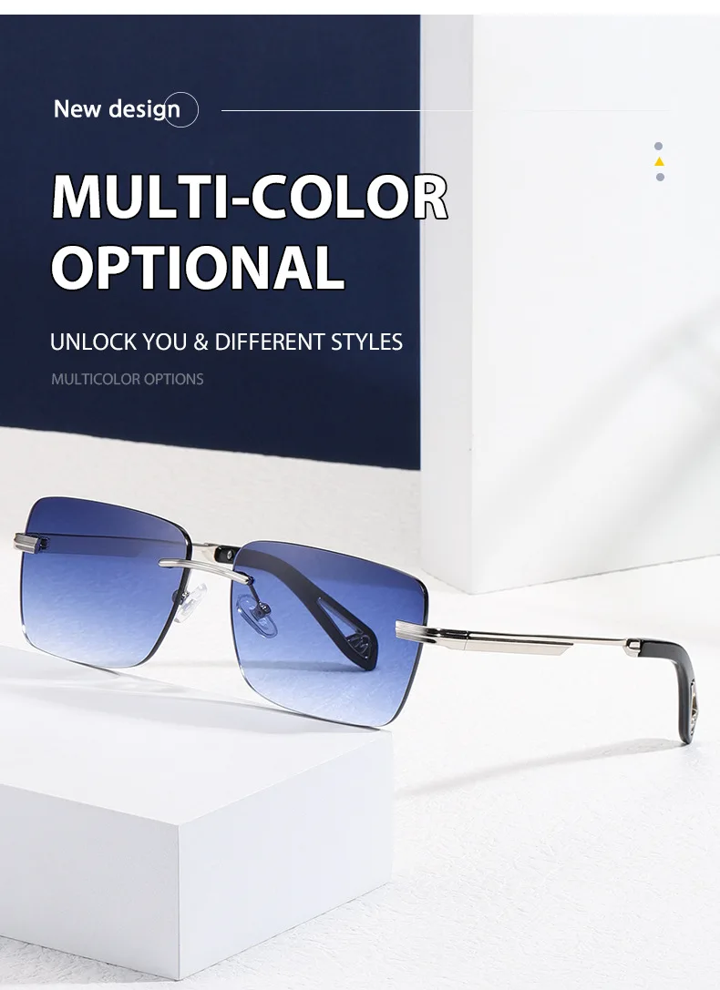 Rectangle Metal Square Sunglasses For Men And Women Vintage Custom Logo ...