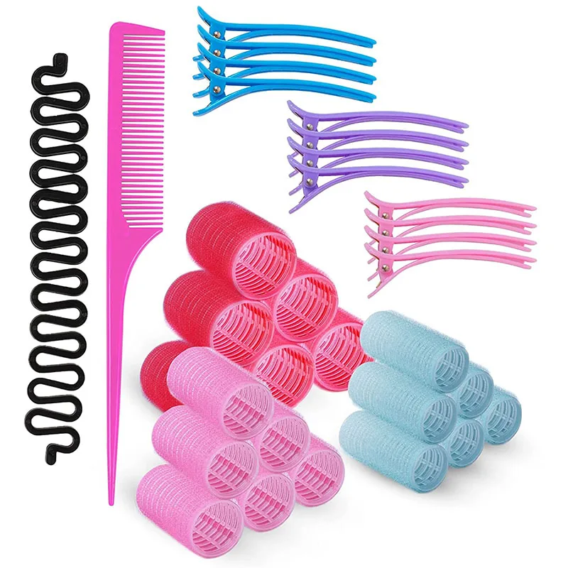 Wholesale Custom 32pcs/set Nylon Ve Lcro Hair Rollers Self Grip ...