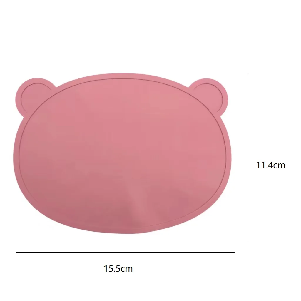 Custom Printed Kids Cartoon Bear Shape Children Table Mat Baby Feeding ...
