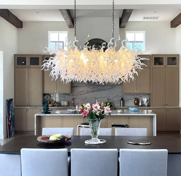 Home Lights Decoration Luxury Dining Room Blown Glass Chandelier Light ...