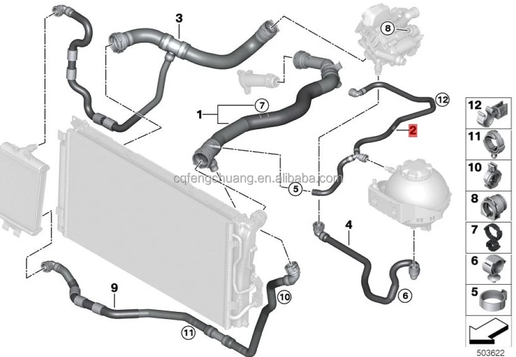 Car Parts Cooling Engine Expansiontank-reservoir Hose Auxiliary Kettle ...