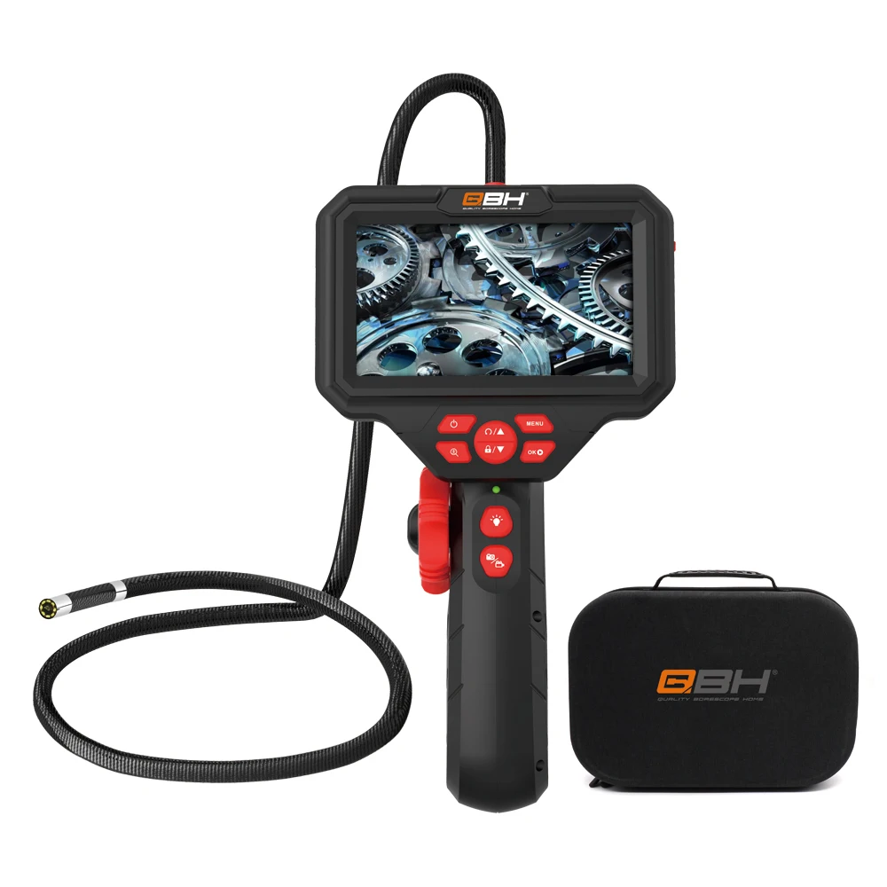 5'' IPS Screen Dual Lens Borescope Inspection Camera With 180 Degree ...