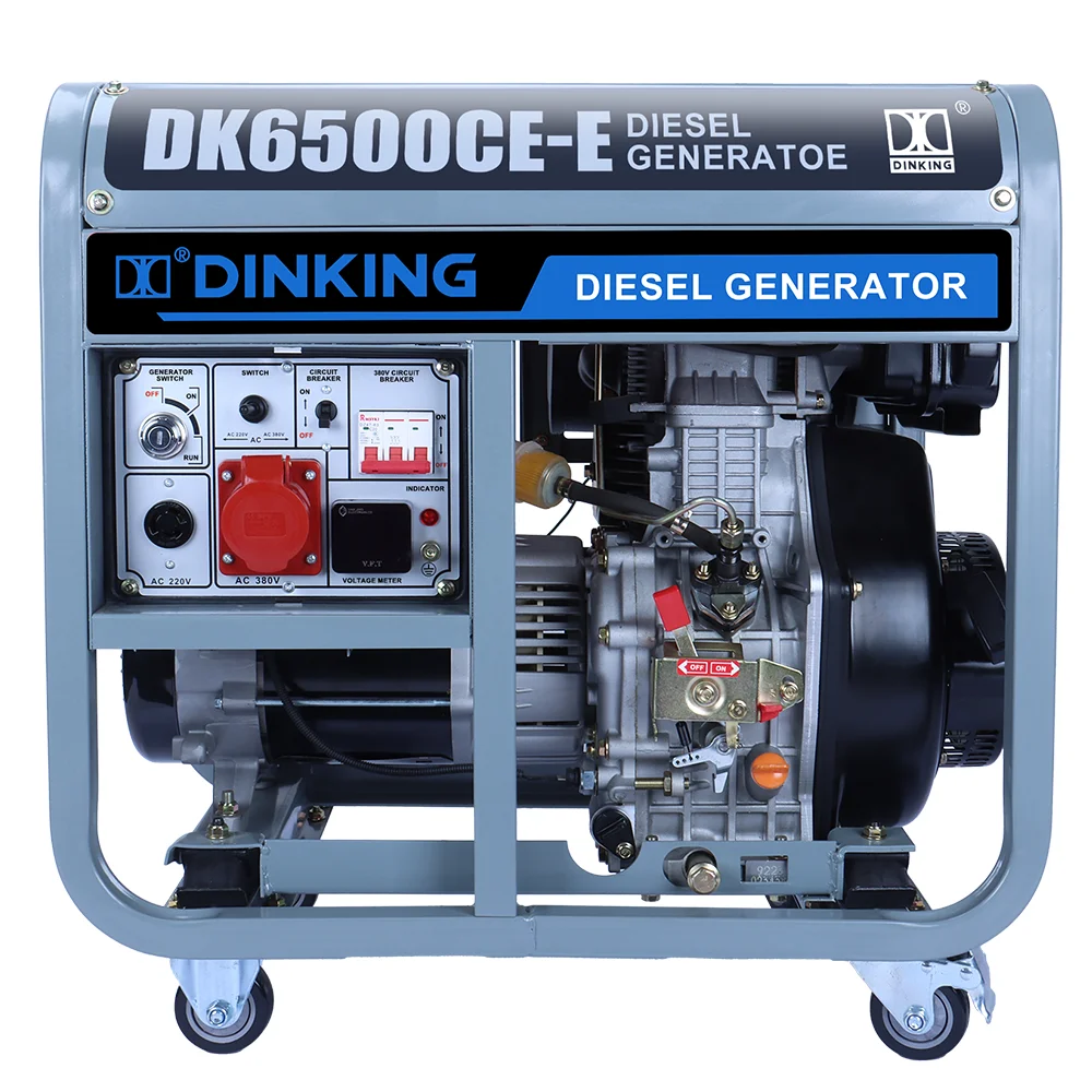 Dinking Diesel Generators 5000 Watts Open Generator Set Portable Power ...