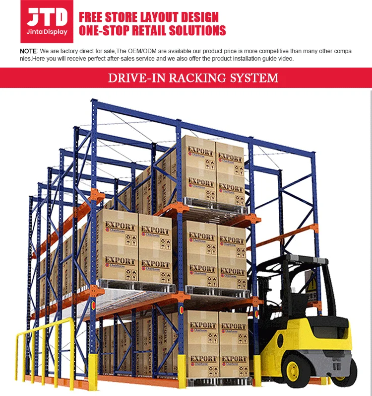 Customized Storage Drive-in Rack Pallet System Racking Industrial ...