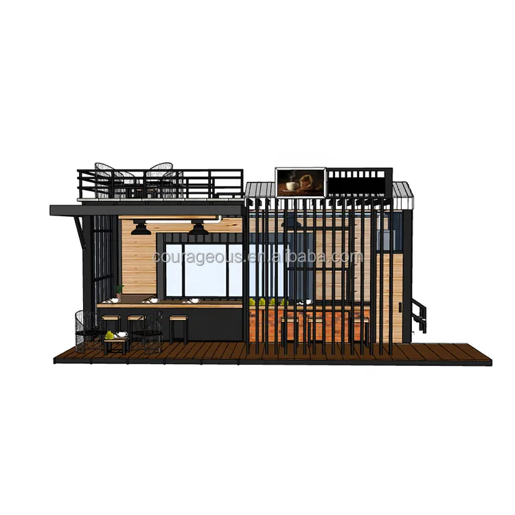 Container Bar Shop - Durable & Customizable Steel Structure