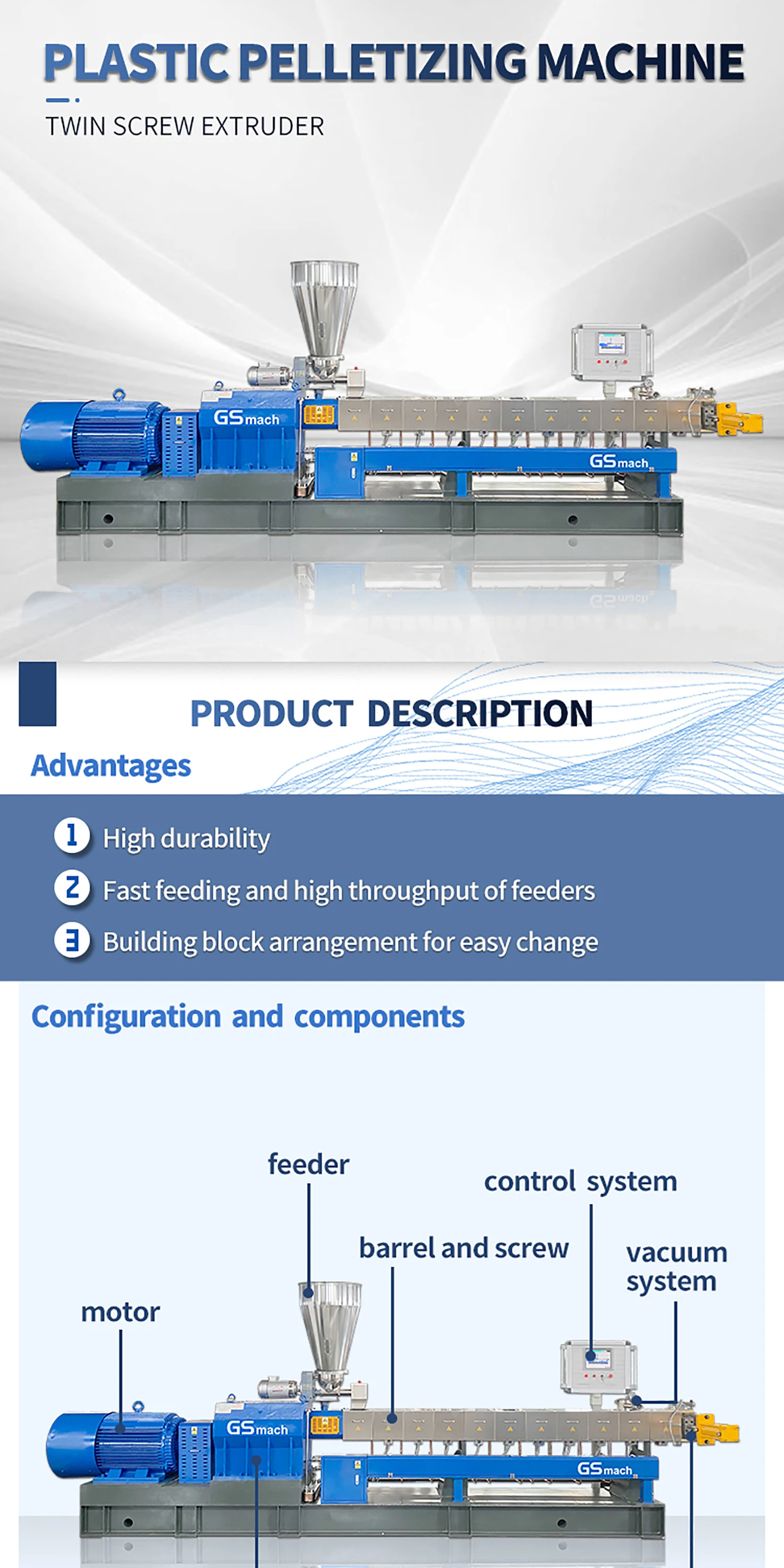 Double Twin Screw Extruder Plastic Extruder Machine Twin Screw ...