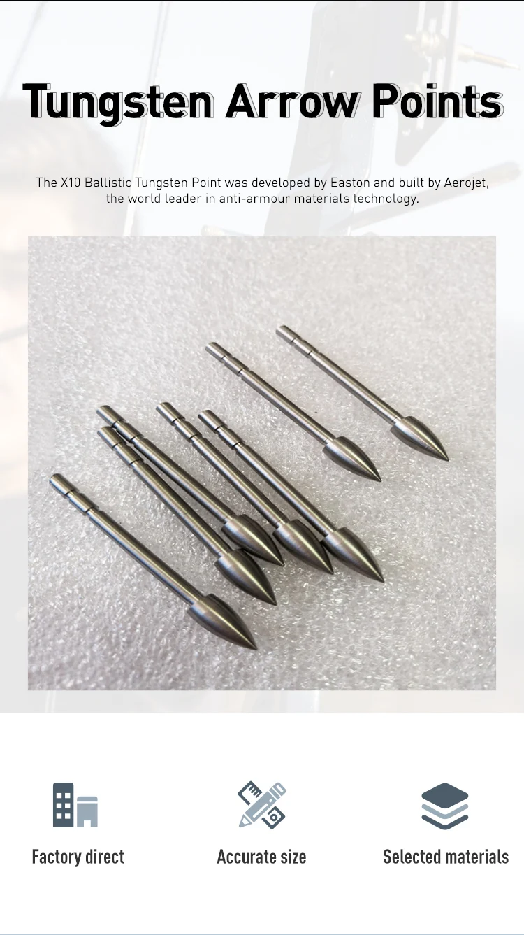 Tungsten Arrow Point X10 120gr 110 Grain Metal Tungsten Alloys Bow And ...