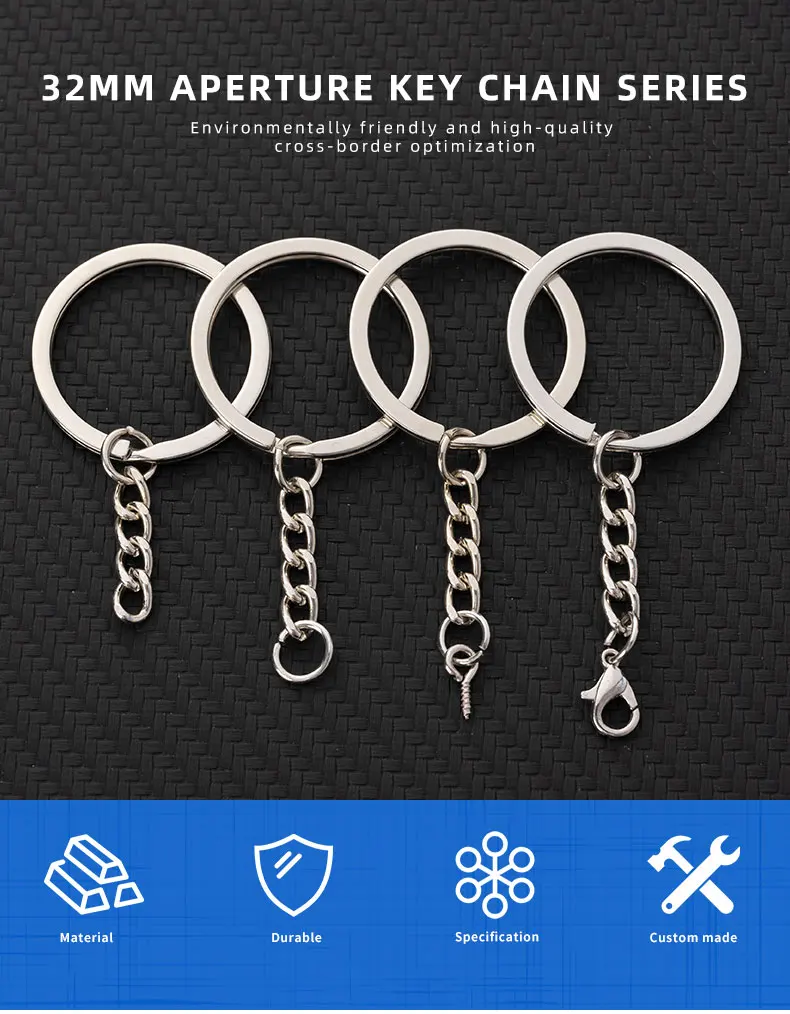 PK-PD484-487 Promotional Metal DIY Split Key Ring with Screw Chain ...