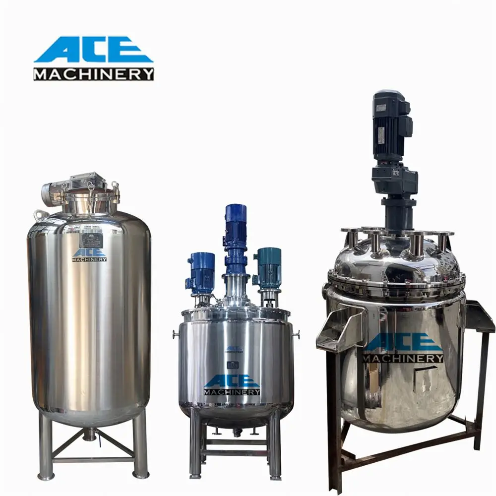 Liquid Reactor Agitator Homogenizer Mixer Tank With Jacket Stainless ...