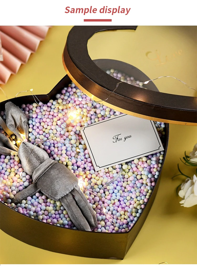 Rts Low Moq 2pcs Heart Cardboard Heart Shaped Boxes Wedding Valentines ...