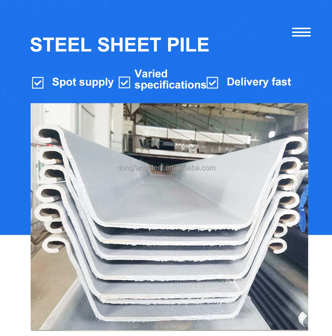 Hot-rolled Steel Sheet Pilesm 12m All Types Sheet Piling Prices ...