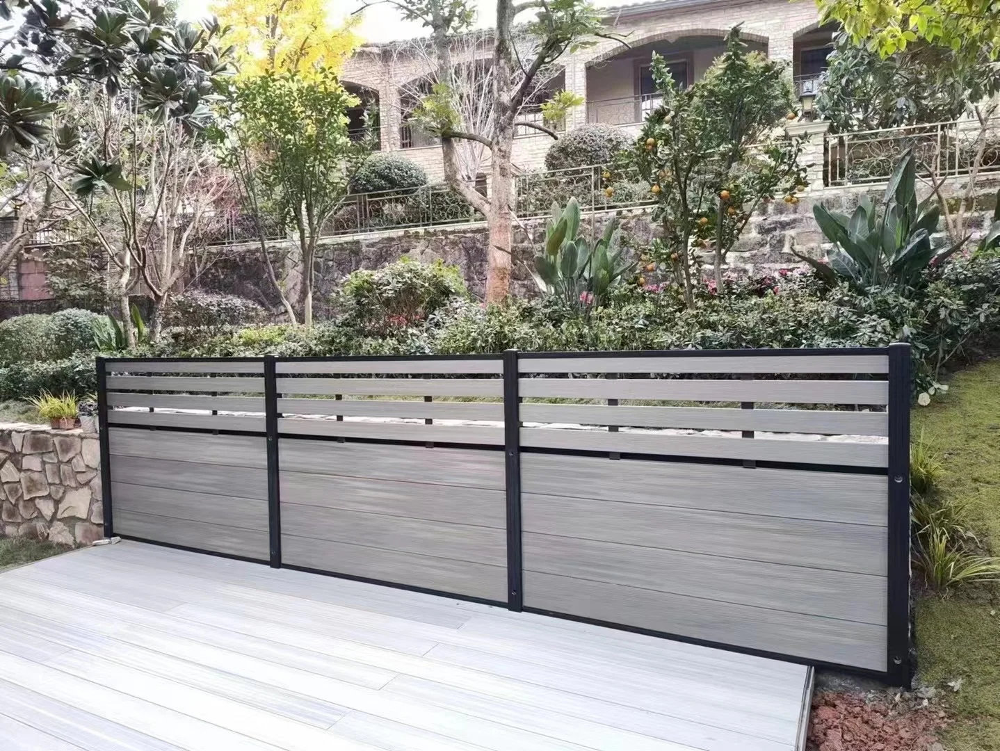 Composite WPC Privacy Fence Panel - Easy Install, Weather Resistant ...