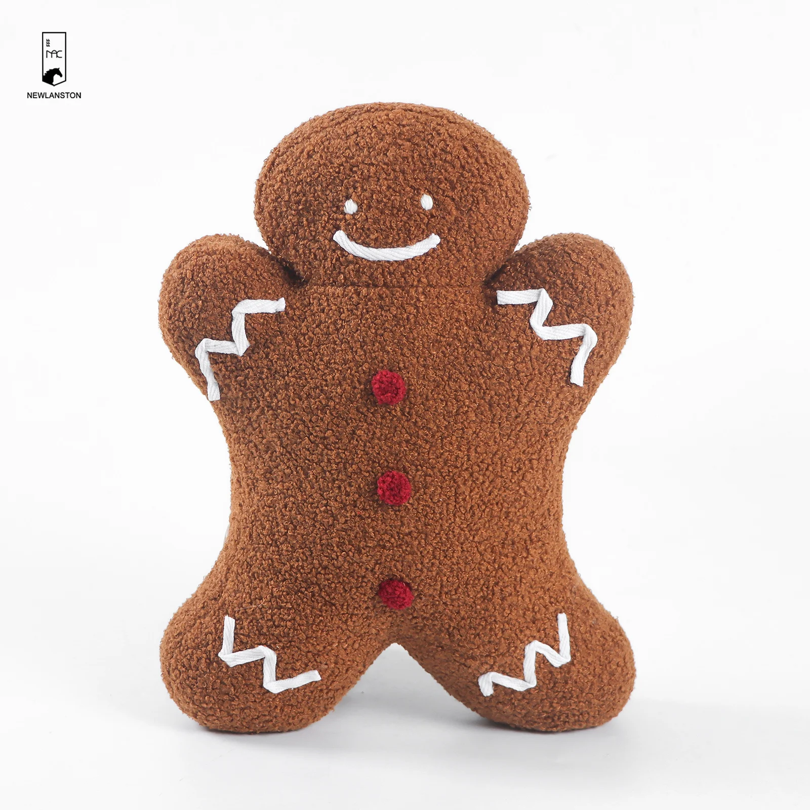 Christmas Decoration Cute Gingerbread Man Cushion Pillow with Filling ...