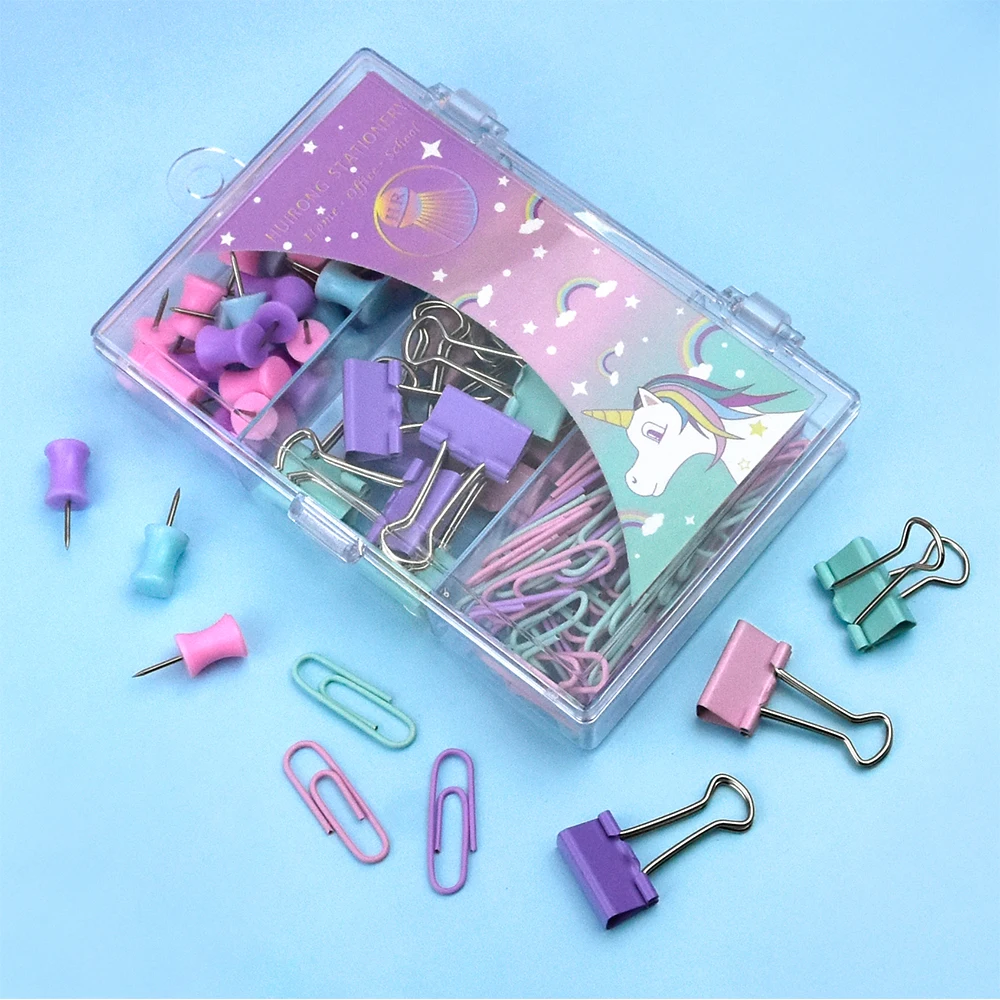 Huirong Factory Supply Assorted Colors Binder Clips Paper Clips Drum ...