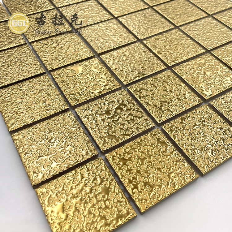 Luxury Glitter Golden Mosaic Tiles for Bathroom & Kitchen