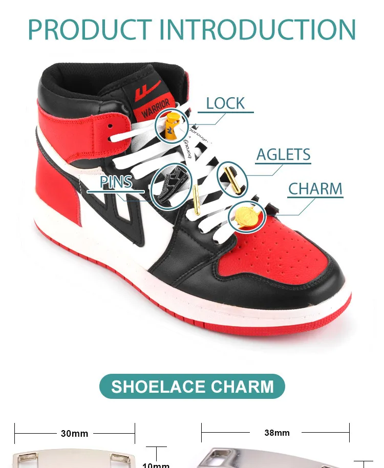 Irun Custom Sneaker Accessories Set Custom Logo Shoe Lace Metal Charm ...