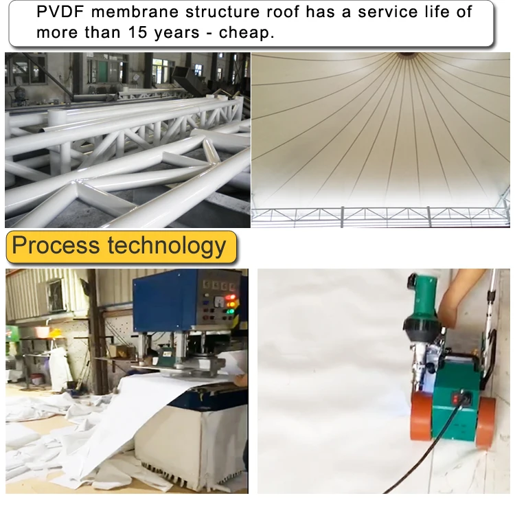 PVDF/PTFE Canopy Tent - Durable Membrane for Stadium Roofs