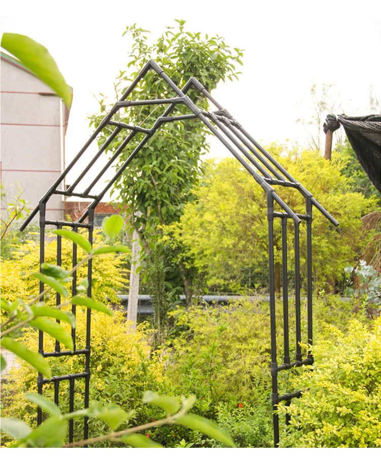 Metal Backyard Garden Arch With Planter Boxes For Climbing Plants - Buy ...