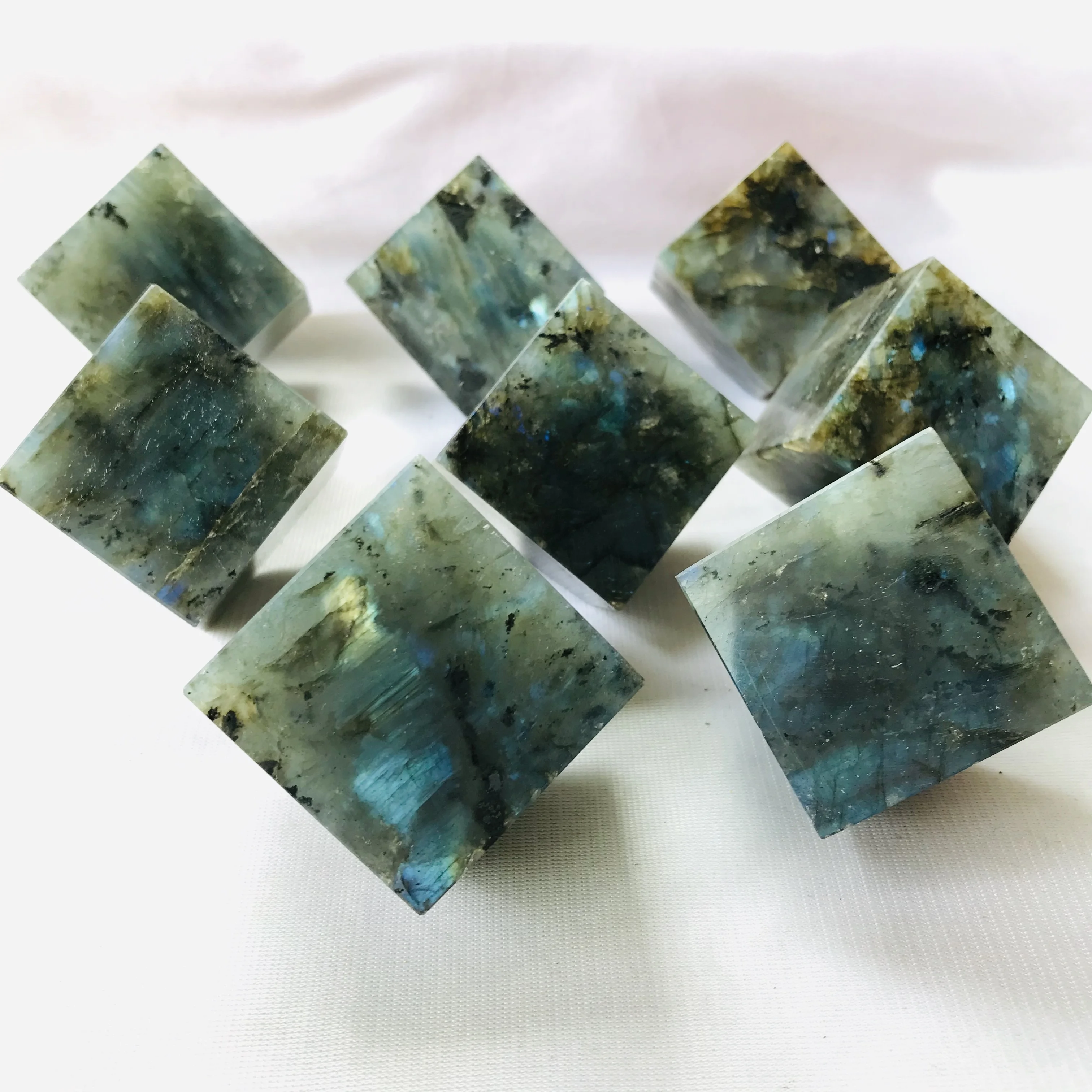 Wholesale Natural Folk Crafts Hand Made Flash Labradorite Crystal Cube ...