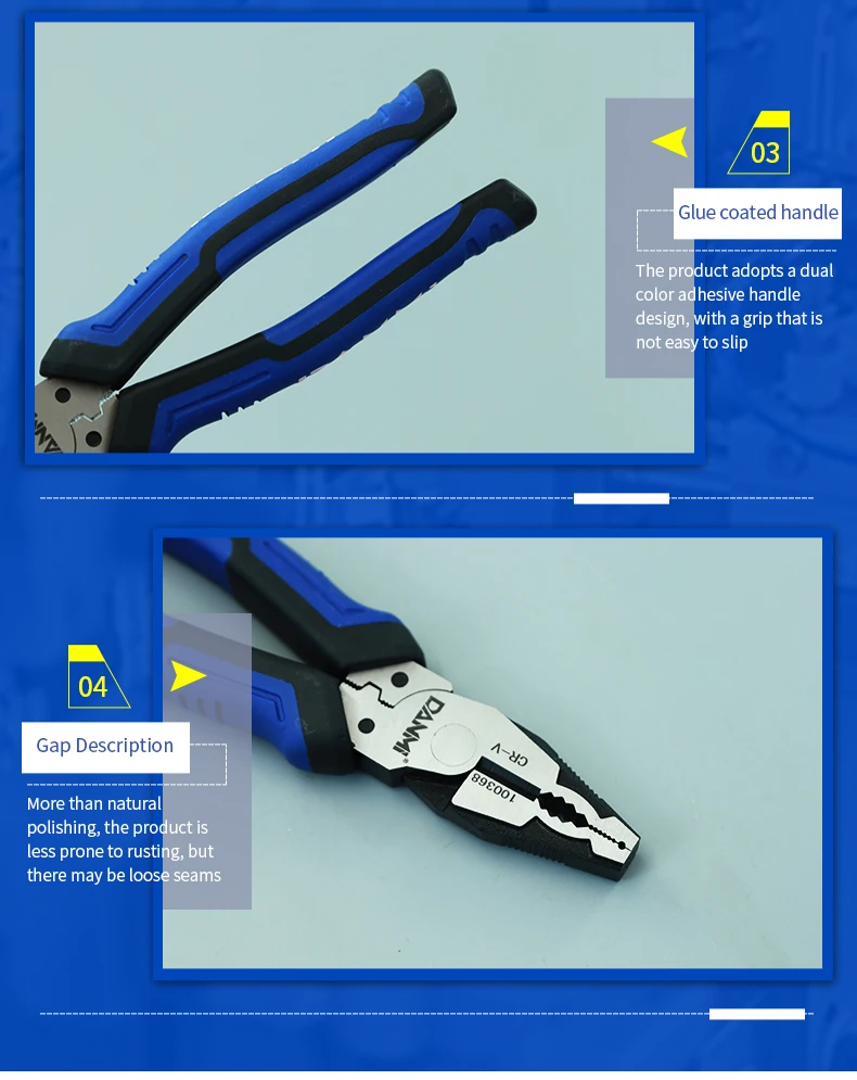 DANMI Professional Quality Hand Crimping Pliers - Cutter Stripper