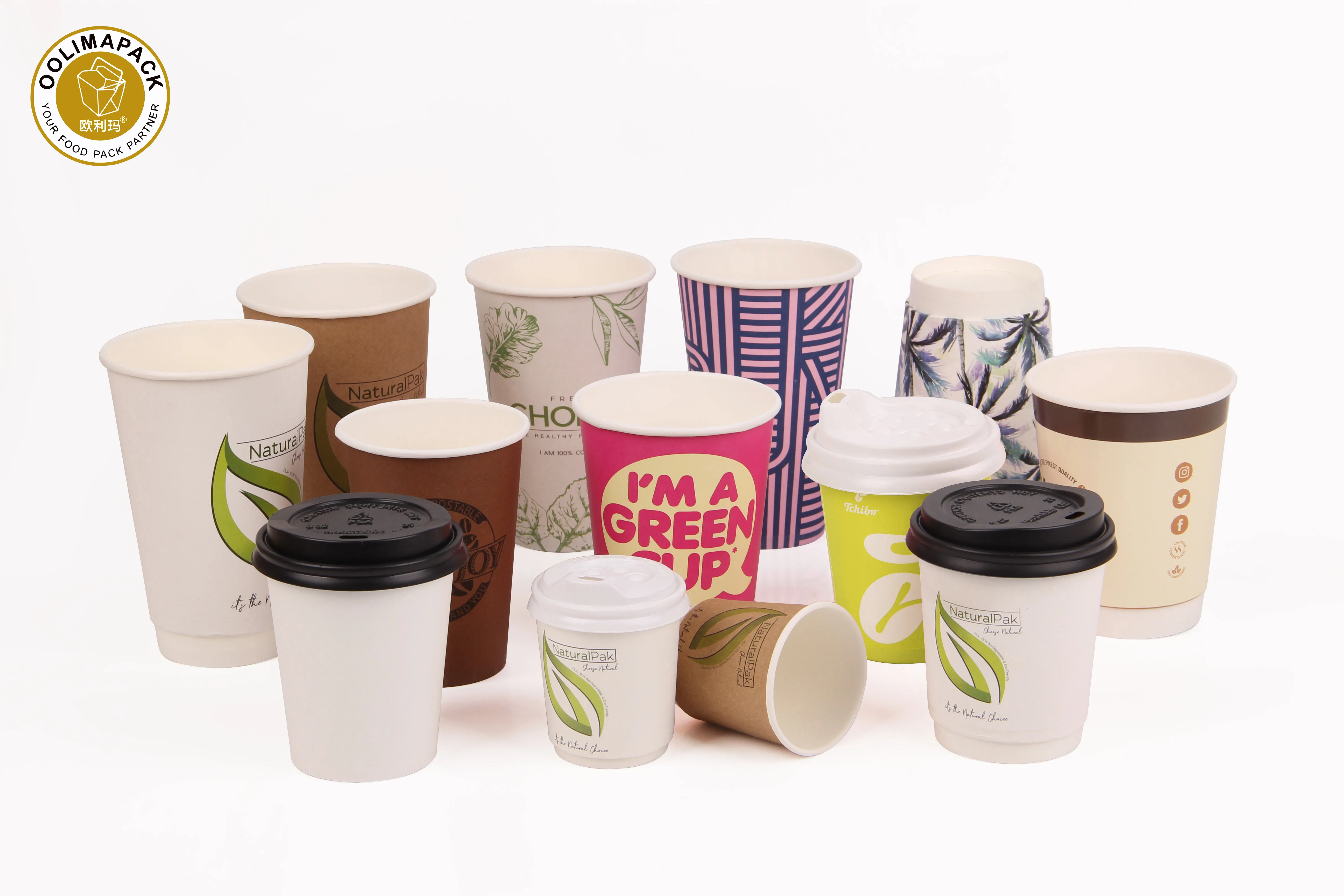 Custom Printed Logo Paper Coffee Cups - Wholesale Available