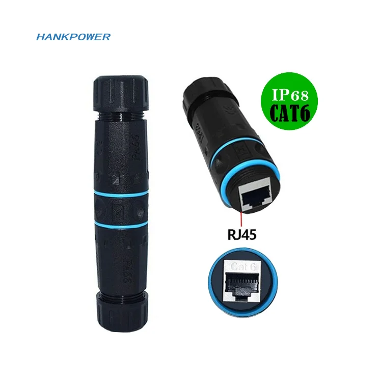 IP68 Female CAT6 Connector - Waterproof RJ45 Coupling