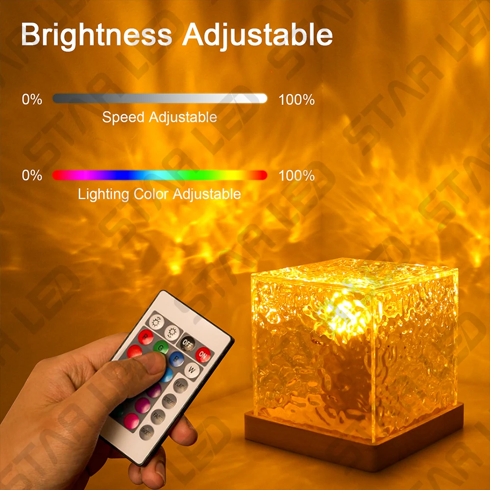 Dynamic Water Ripple Light Effect RGB Remote Control