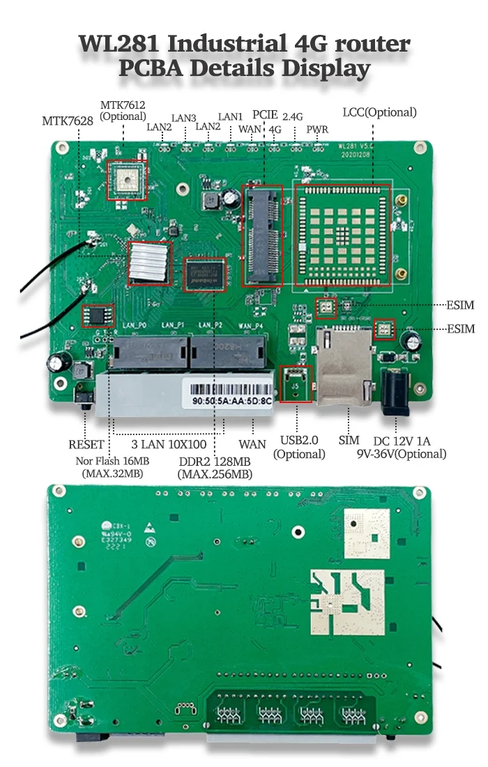 4G CPE Wifi Modem - Industrial Wireless Router MT7628