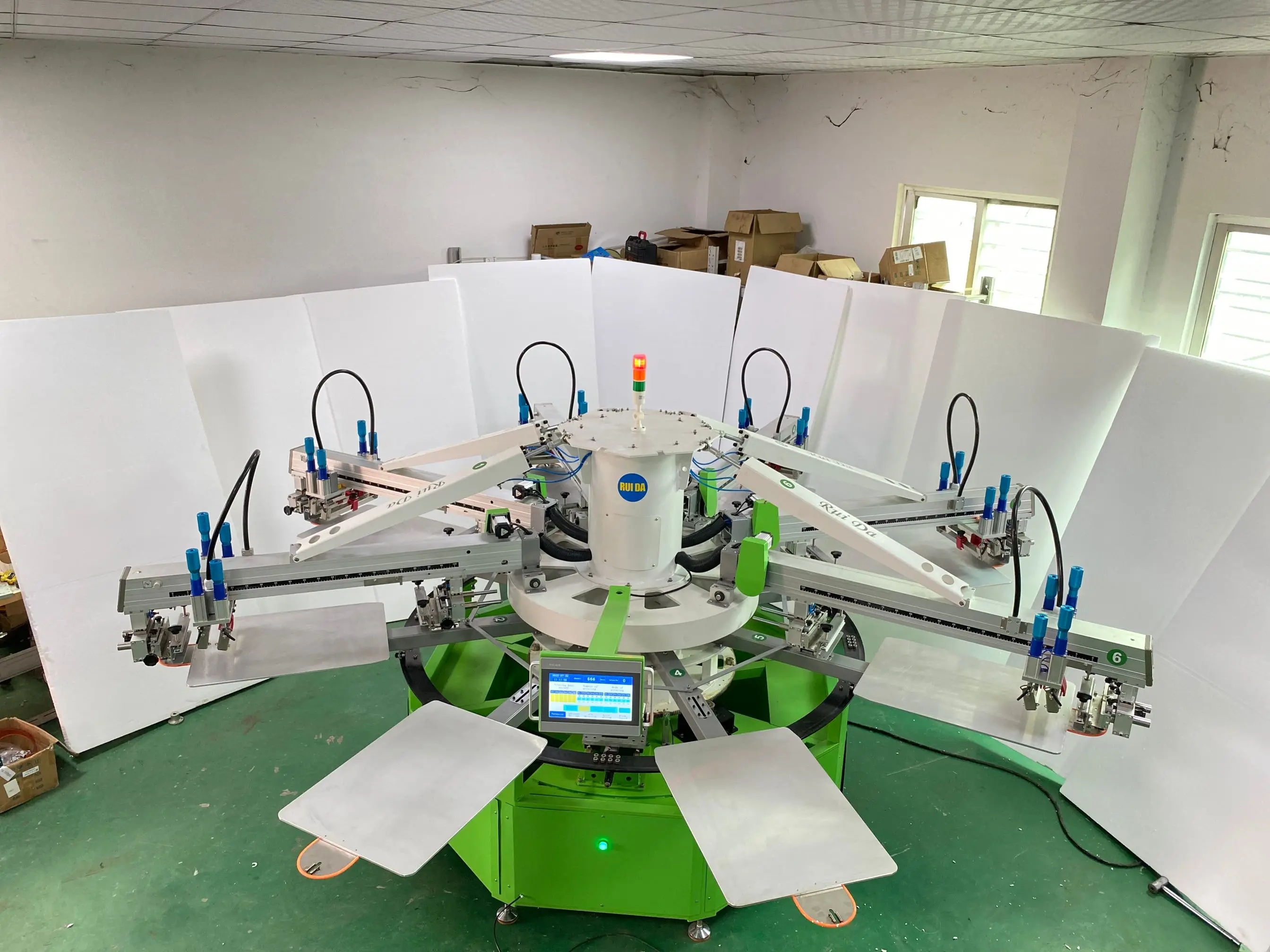 Octopus 8 Color 12 Station Automatic T-shirt Silk Screen Printing ...