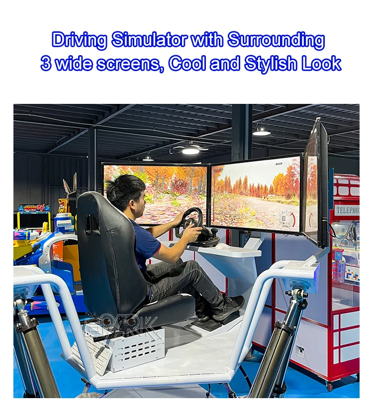 Three Screens Driving Simulator Realidad Virtual Vr Racing Virtual ...