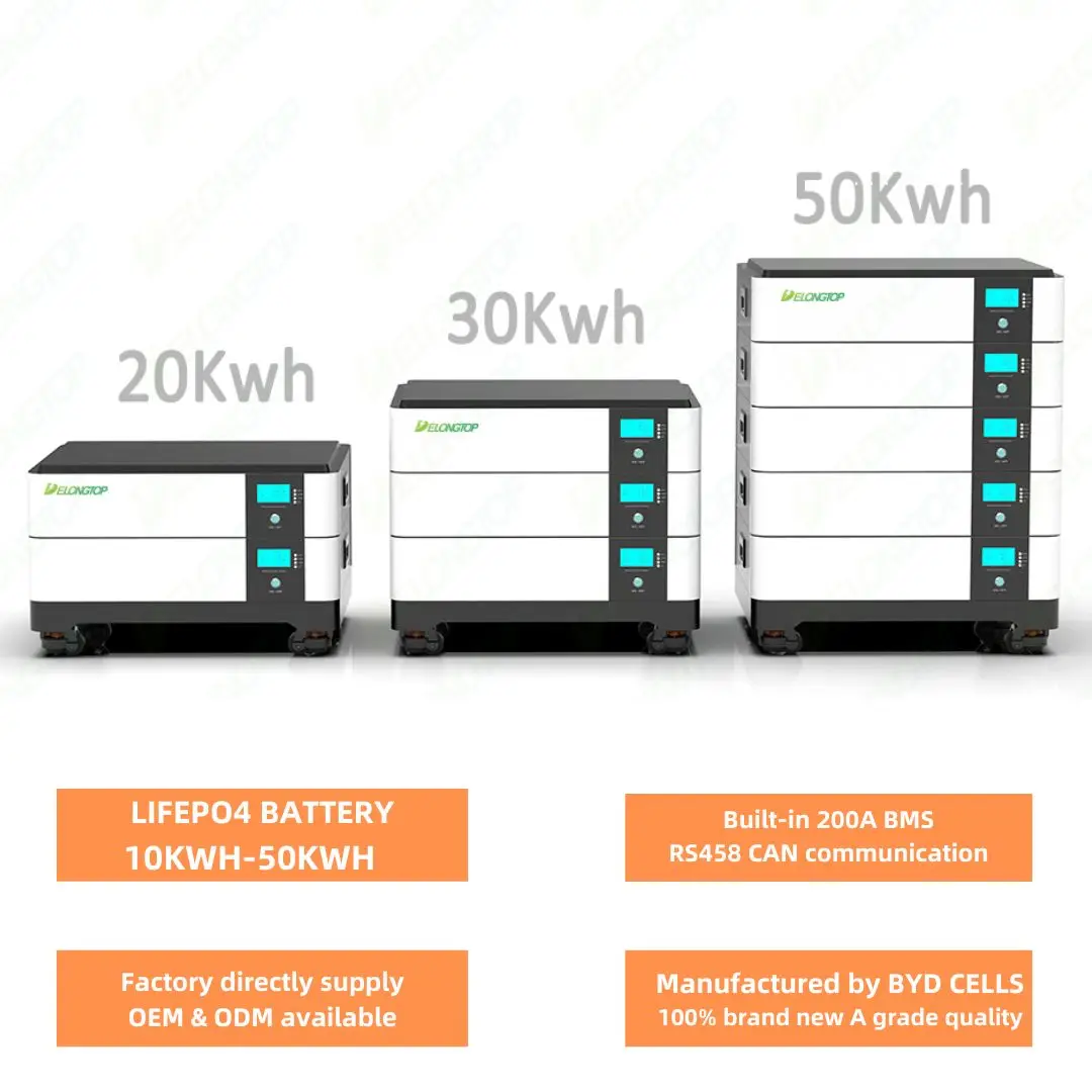 New A Byd Cells 48v 51.2v 200ah 10kwh 20kwh 30kwh 50kwh Lifepo4 Lithium ...