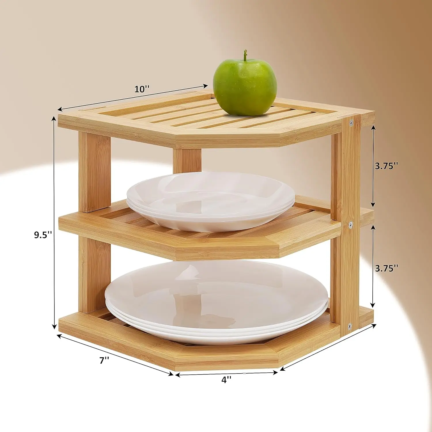 3-Tier Space Saving Cabinet & Pantry Rack Kitchen Shelving Cabinet ...