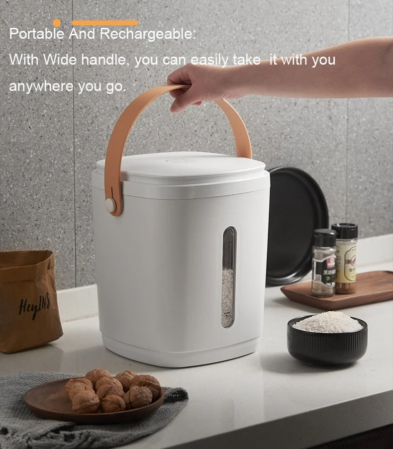 Rechargeable Self Vacuumizing Cat Dog Pet Food Storage Box Bin ...