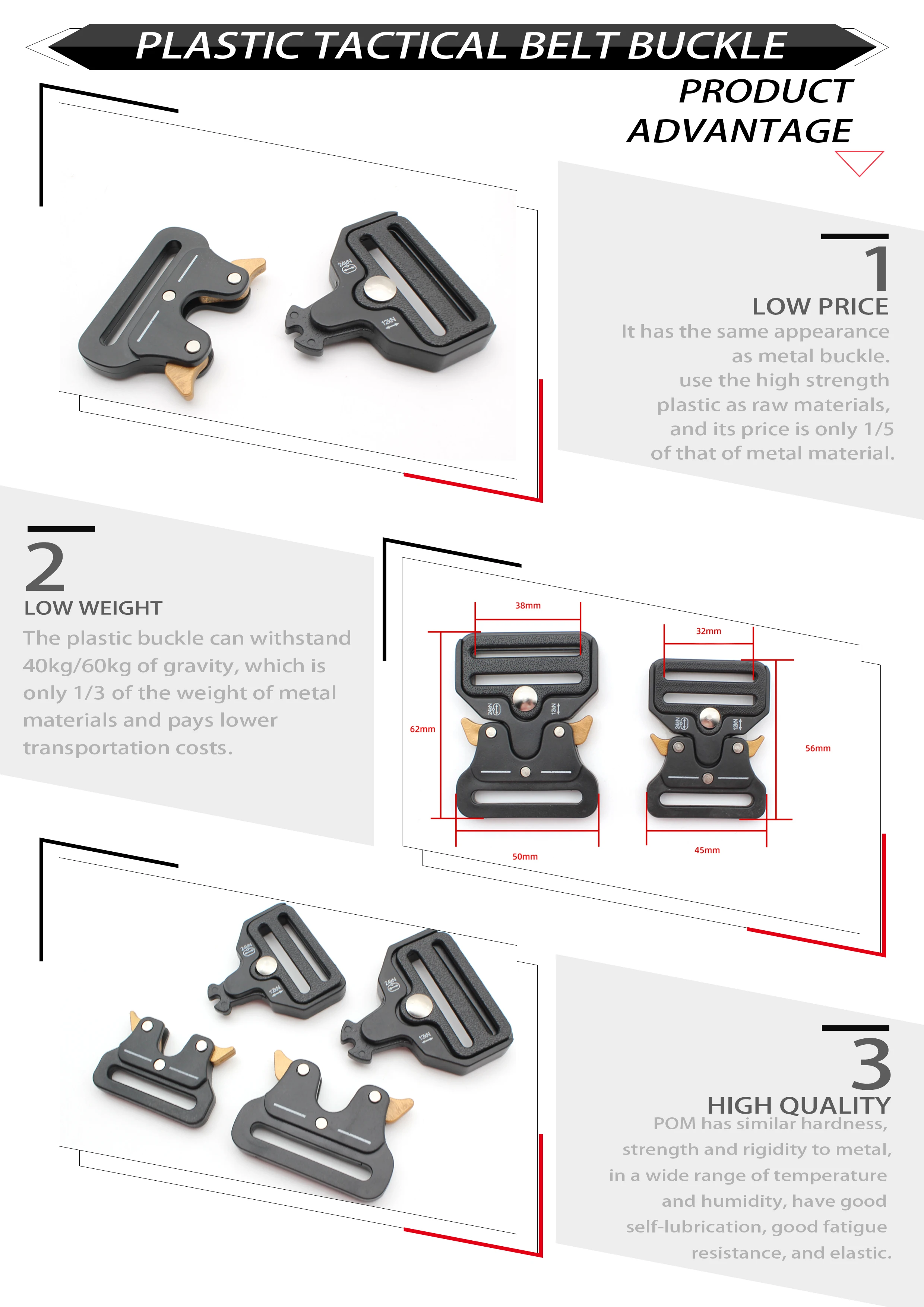 New Arrival Low Price Plastic Material High Strength Custom Color ...