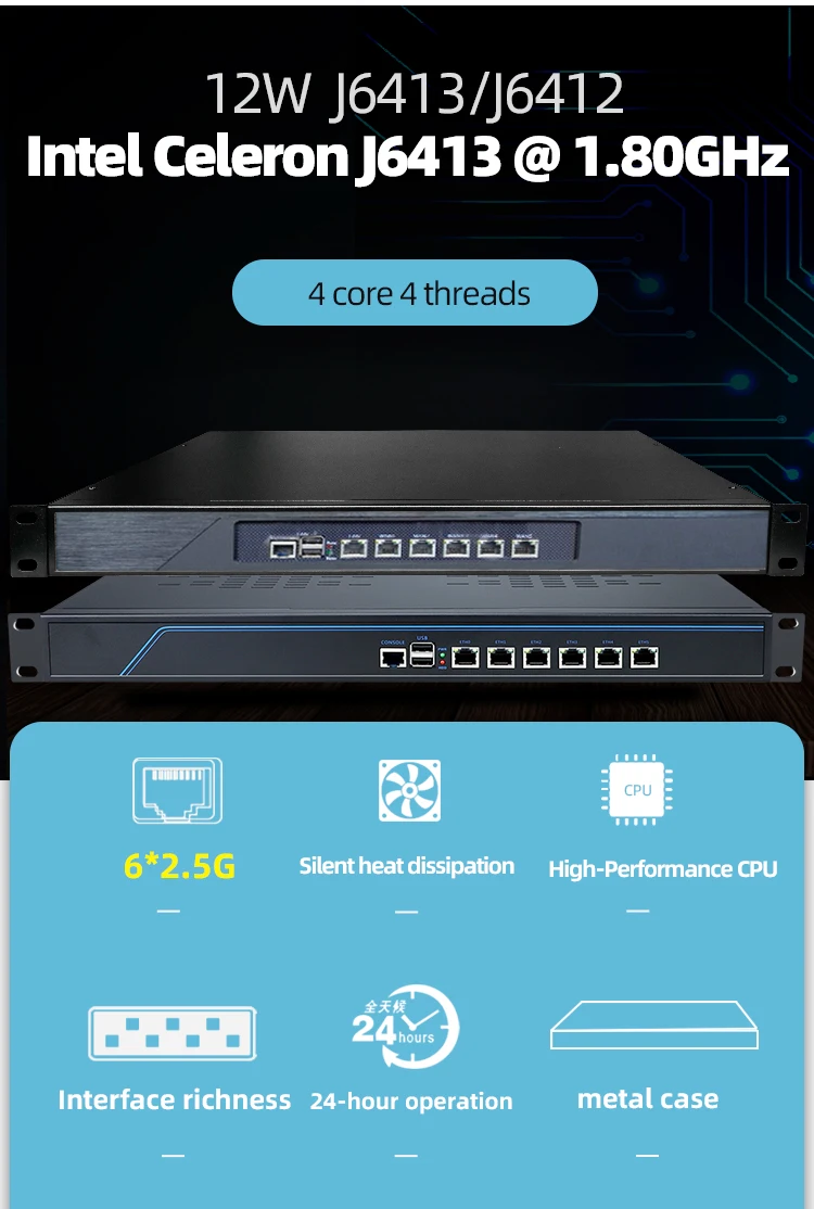 12th Gen Pfsense Firewall Router I226 2.5g 6 Lan Ddr4 Nvme Industrial ...