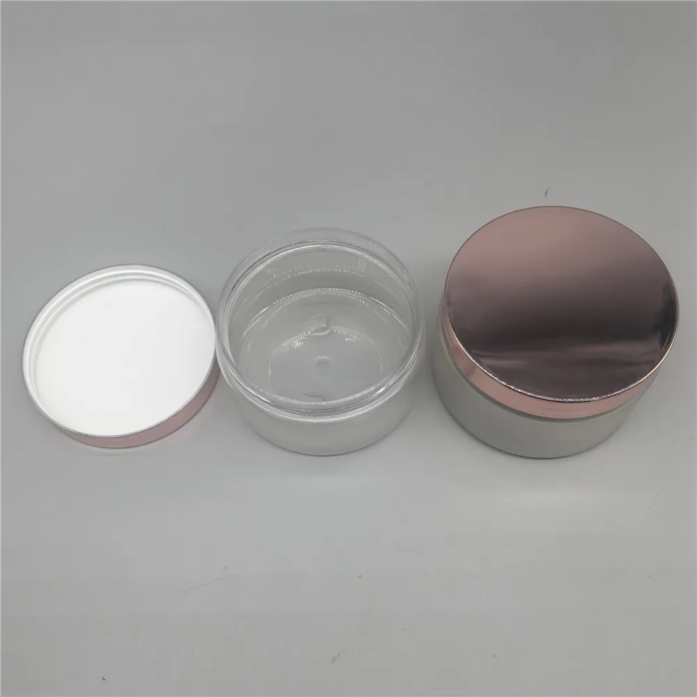 250g 300g 360g 400g 450g 500g Clear Frosted Luxury Cosmetic Cream PET Jars with Lids Plastic ...