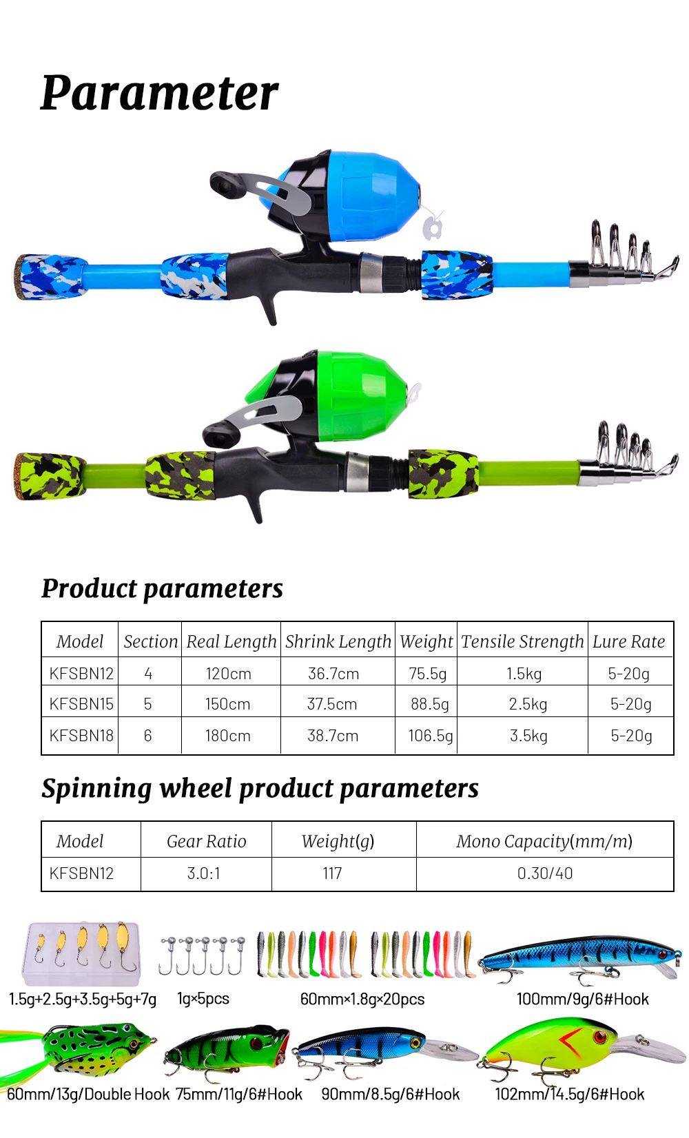 Tolure Lure Set with Bag Rod Pod Carp Fishing Handing Full Set Holder ...