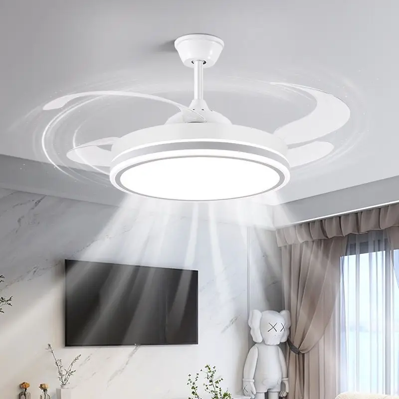 Cheap Retractable Ceiling Fan with Light Remote Control