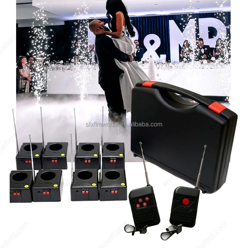 8 Cue Ice Fountain Fireworks Ignition System - Cold Pyro