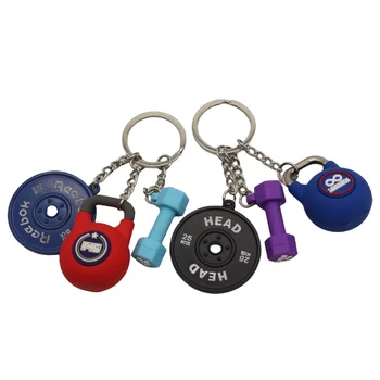 Wsnbwye New Style Charm Weight Fitness Barbell Gym Keychain For ...