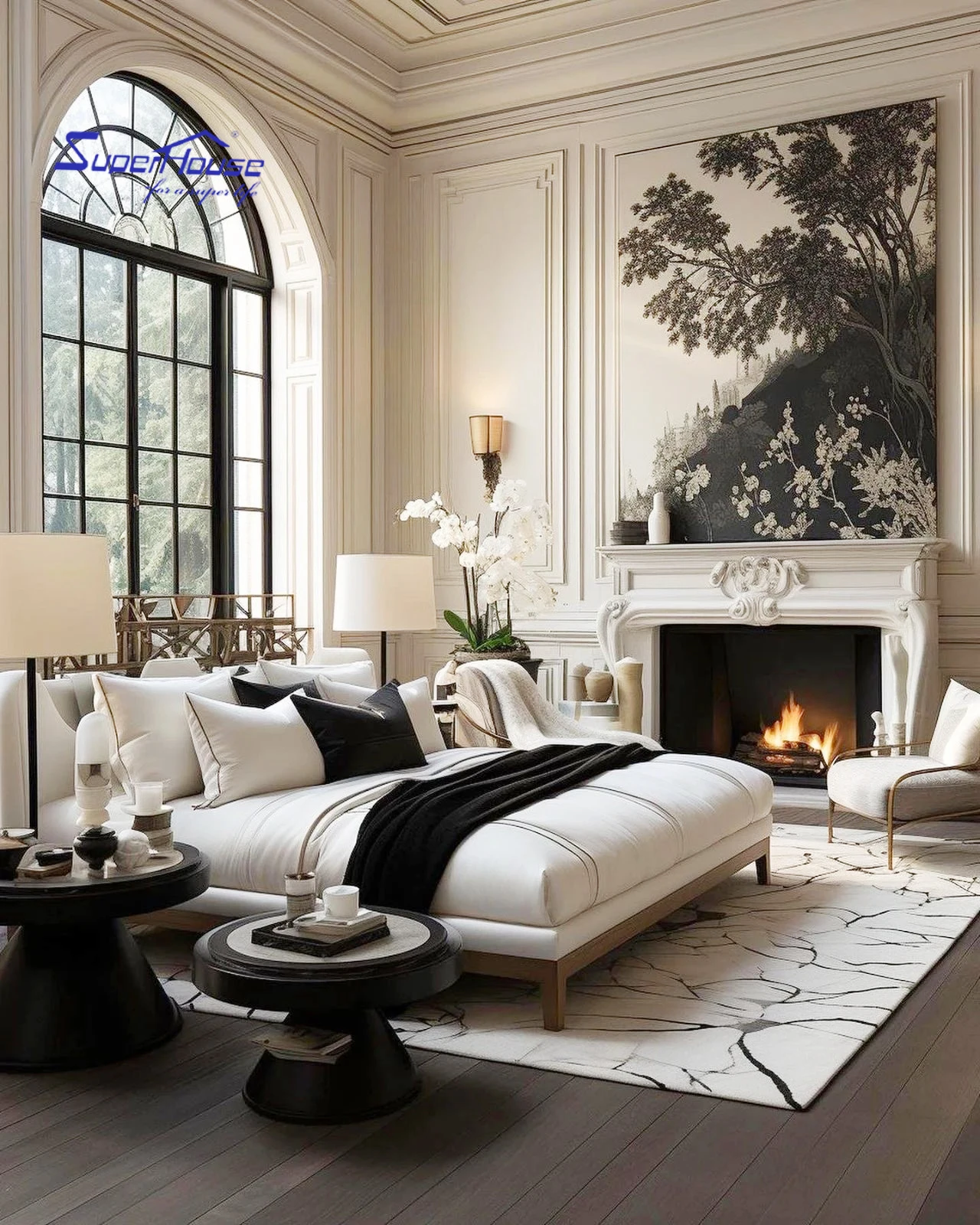 Florida Hurricane Impact Resistant Arch Fixed Big Picture Window Anti ...