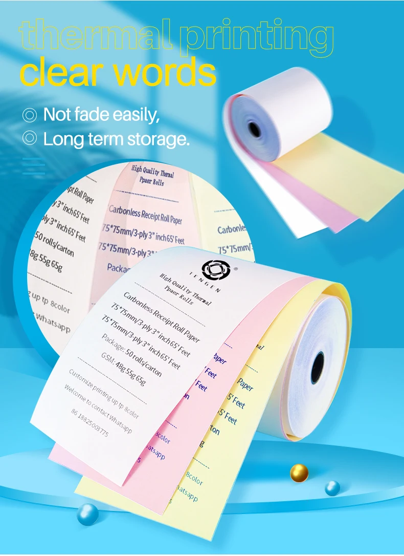 Factory Carbonless Cash Register Paper - 75*60MM Tengen