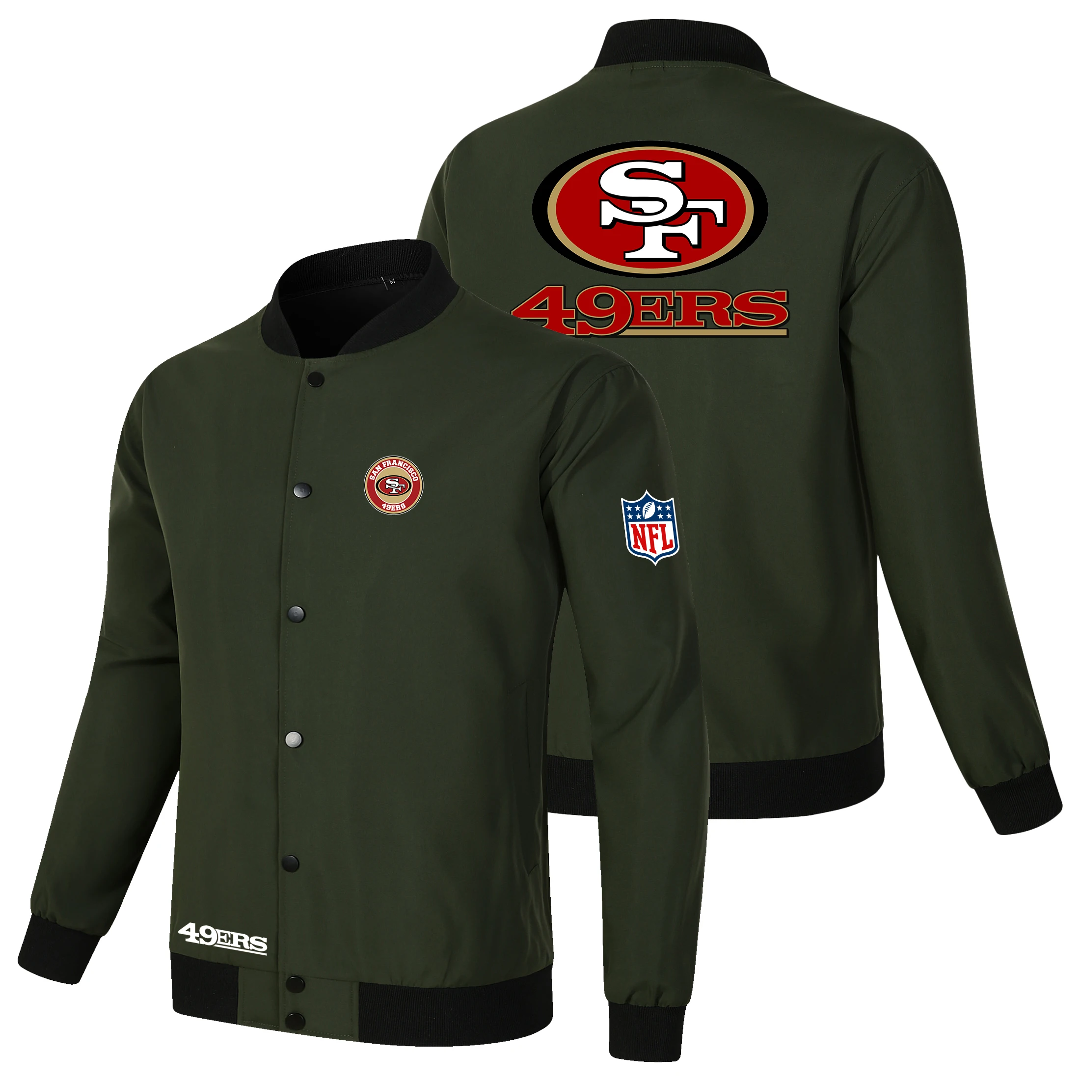 Trademark Soccer New Fashion Pu Leather Jacket Large Size Button Jacket ...