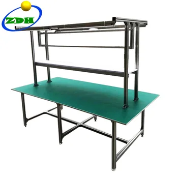 Industrial Assembly Line Working Table Workbench With Led Lighting ...